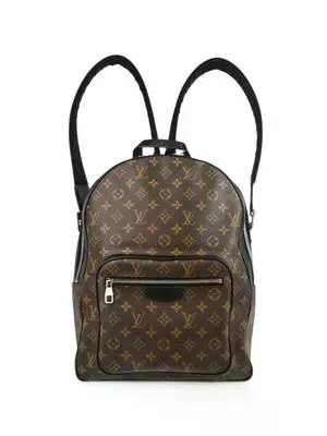 LOUIS VUITTON Monogram Macassar Josh Backpack - Brown