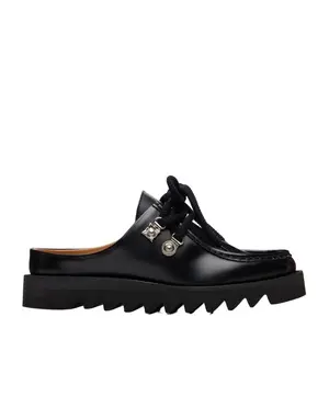 TOGA VIRILIS Leather Mules - Black
