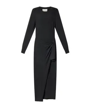 Isabel Marant Étoile Jozira Wrap Maxi Dress - Charcoal Gray