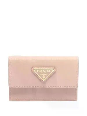 Prada 2010s Triangle-logo Card Case - Pink