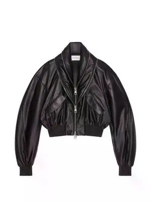 Givenchy Bomber With Zipped Shawl Collar In Leather