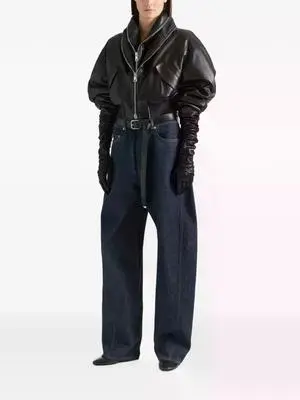 Givenchy Bomber With Zipped Shawl Collar In Leather