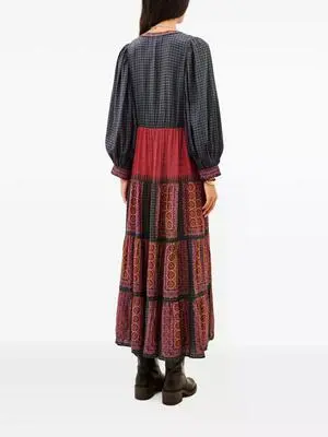 Ba&sh Olly Printed Tiered Midi Dress