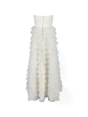MARCO GABRIELLI ATELIER Strapless Ruffled Maxi Dress