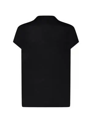 BRUUNS BAZAAR Katkabbginae Draped-neck Short-sleeve Blouse