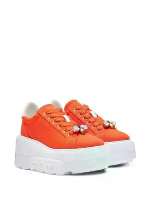 Casadei Crystal-embellished Platform Sneakers