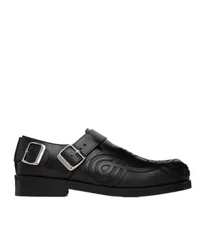 STEFAN COOKE Braided Biker Derby Shoes - Black
