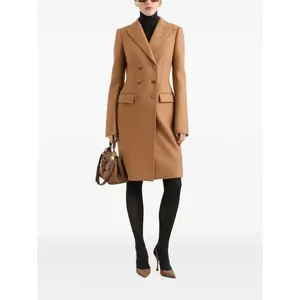 Dolce & Gabbana Dolce Double-breasted Wool Coat - Beige