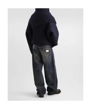 Dolce & Gabbana Dolce Gabbana Straight Leg Distressed Jeans