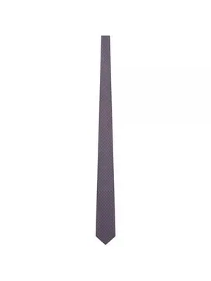 Kiton Geometric-pattern Silk Tie - Brown