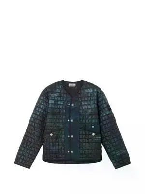 Stone Island Quilted Garment-dyed Jacket - Black