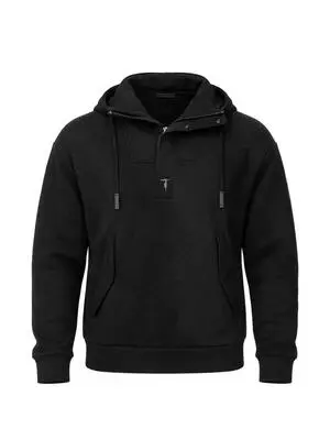 TRUSSARDI Woven-detail Cotton Hoodie