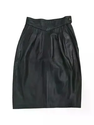 Loewe Pleated Leather Mini Skirt