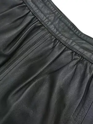 Loewe Pleated Leather Mini Skirt