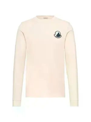 Moncler Logo-patch Long-sleeve T-shirt - Neutrals