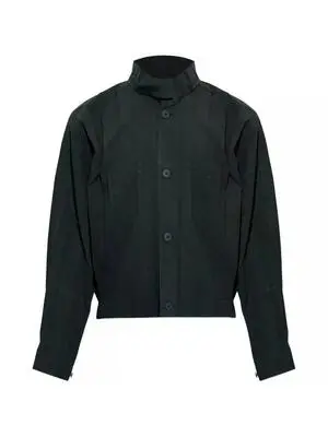 Issey Miyake Edge Ensemble Pleated High-neck Jacket