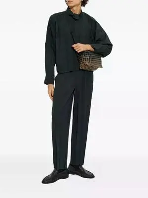 Issey Miyake Edge Ensemble Pleated High-neck Jacket