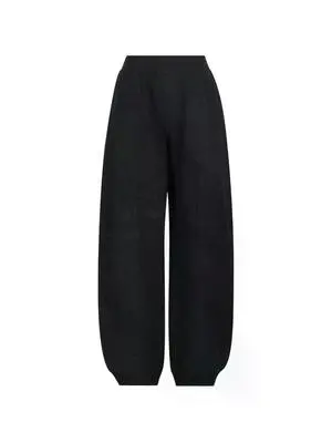 Max Mara Wool And Cashmere Jogging Trousers Dark Grey - Black