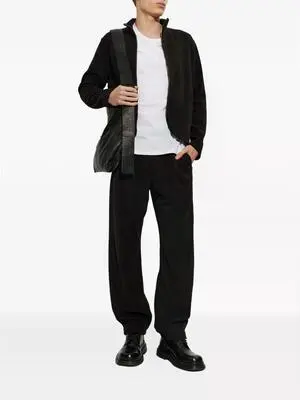 POST ARCHIVE FACTION Ribbed Stand-collar Jacket - Black