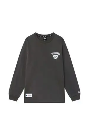 New Era Logo-print Long-sleeve T-shirt - Grey