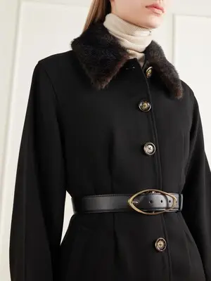 Veronica Beard Severine Dickey Plush-trimmed Crepe Jacket