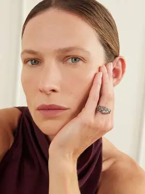 Yvonne Léon Bague Dôme Mini 9-karat Yellow And White Gold -stones Ring
