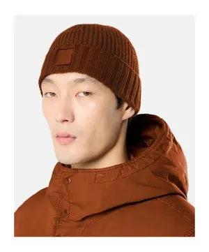 Stone Island Knit Beanie With Tonal Compass Logo Patch