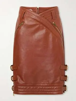 Tan Leather Skirts