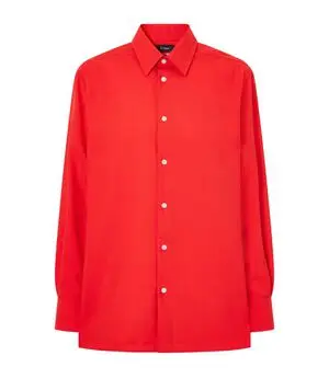 WILLY CHAVARRIA Wool-twill Shirt - Red