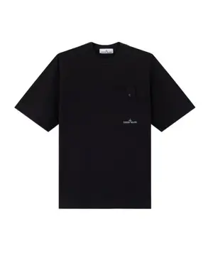 Stone Island Logo-print Chest-pocket T-shirt - Black
