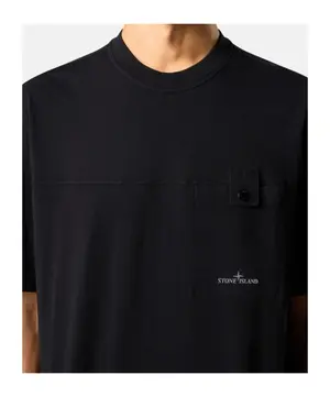Stone Island Logo-print Chest-pocket T-shirt