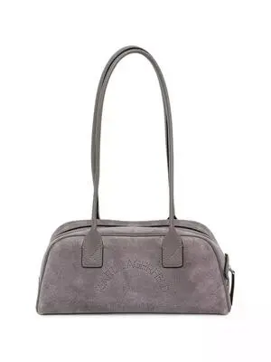 Karl Lagerfeld Perforated-logo Suede Shoulder Bag