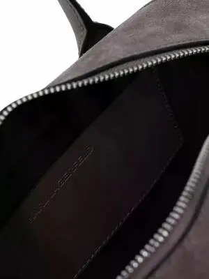 Karl Lagerfeld Perforated-logo Suede Shoulder Bag