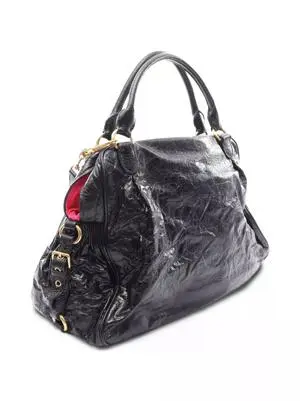 Miu Miu 2010s Padlock Leather Shoulder Bag