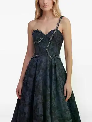 MARCO GABRIELLI ATELIER Beaded Floral-jacquard Maxi Dress