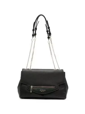 Guess Grained Leather Tote Bag - Black