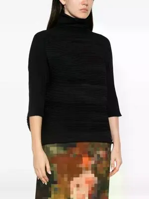 Issey Miyake Pleated High-neck Top