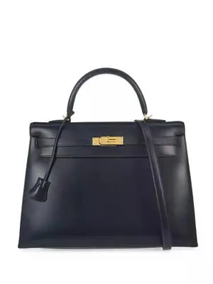 Hermès 2000 35 Kelly Sellier Shoulder Handbag - Blue