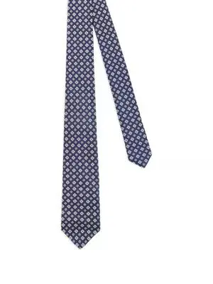 Kiton Ciro Paone Geometric-print Tie - Blue