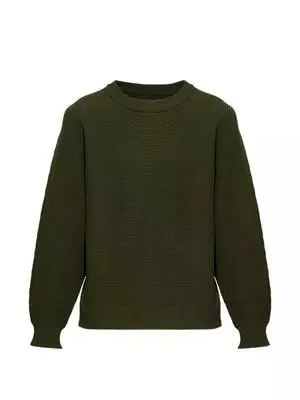 Issey Miyake Button-detail Waffle-knit Sweater - Green