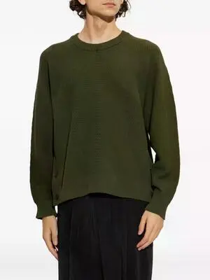 Issey Miyake Button-detail Waffle-knit Sweater