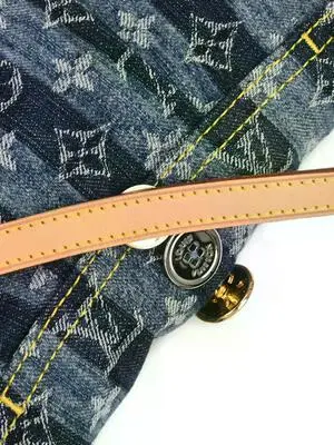 LOUIS VUITTON 2006 Mini Denim Pleaty Raye Shoulder Bag
