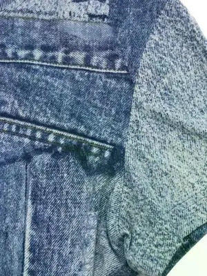 Dior 2001 Denim-print Patch-detail T-shirt