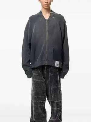Mihara Yasuhiro Sun Faded Like Knit Cardigan - Grey