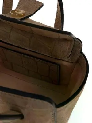 HIDESINS Crocodile-effect Leather Mini Bag