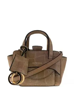 HIDESINS Crocodile-effect Leather Mini Bag - Neutrals