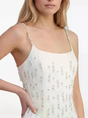 MARCO GABRIELLI ATELIER Beaded Spaghetti-strap Mini Dress