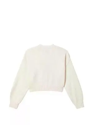 MUSIUM DIV. Graphic-print Button-shoulder Sweater