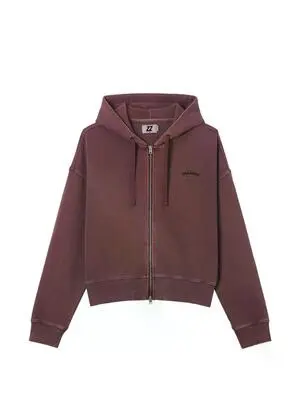 Izzue Logo-embroidered Zip-up Hoodie - Red
