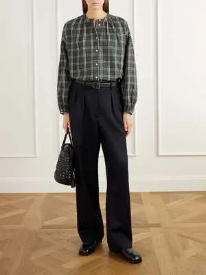 SKALL STUDIO Painter Pleated Wool-twill Wide-leg Pants